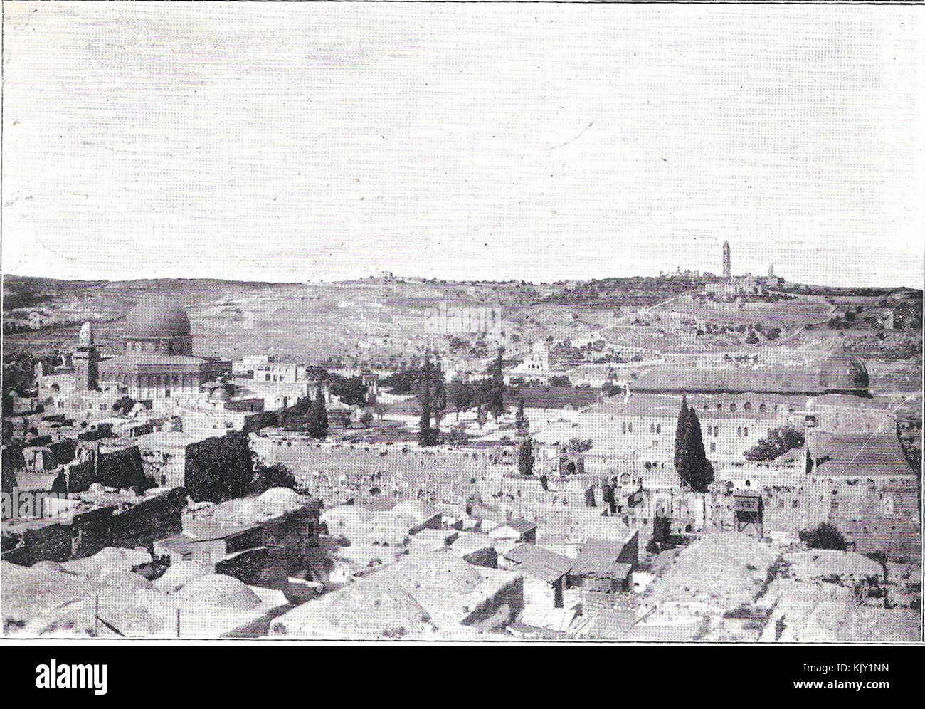 This image shows the Temple Mount in Jerusalem before 1899, showcasing ...