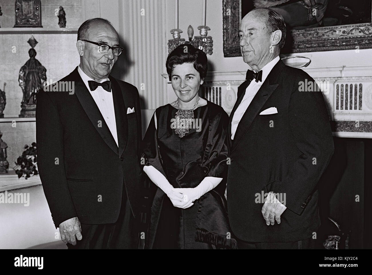 Levi and Miriam Eshkol and Adlai Stevenson Stock Photo - Alamy