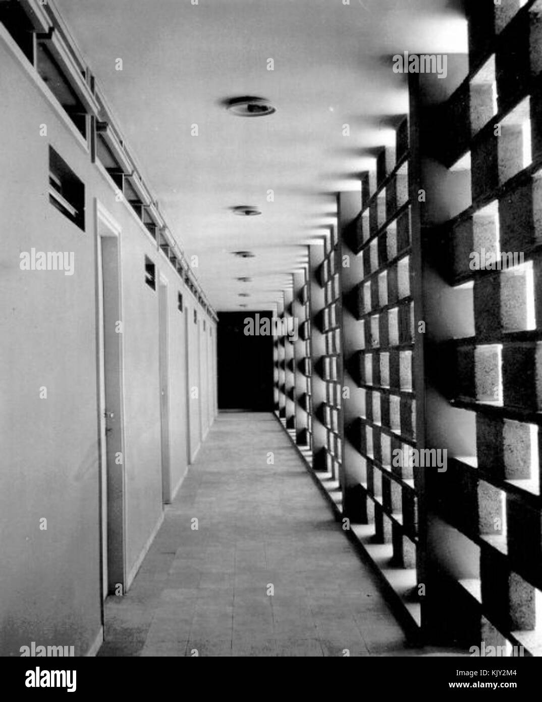 Brodetsky House immigrant dormitory 1957 interior Stock Photo - Alamy