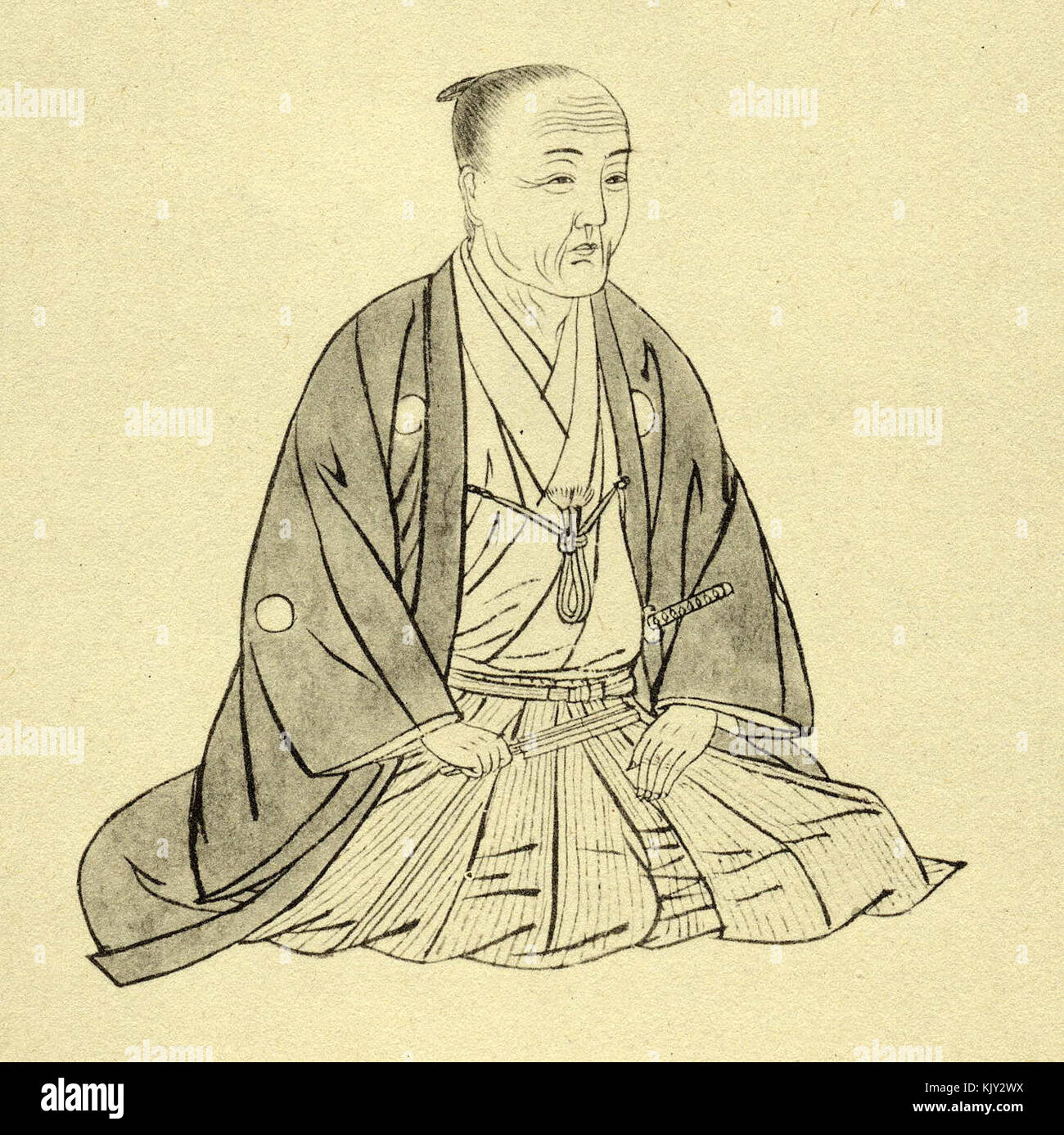 A portrait of Ban Nobutomo, a Japanese historical figure, possibly a ...
