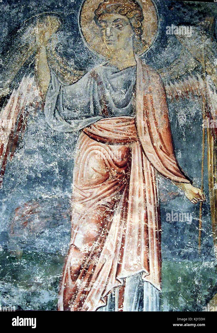 These frescoes from St. Sophia Church in Ohrid are examples of Byzantine art, depicting ...
