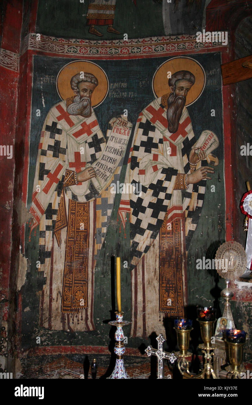 Frescos from the Michael the Archangel Church of Lesnovo 081 Stock Photo - Alamy