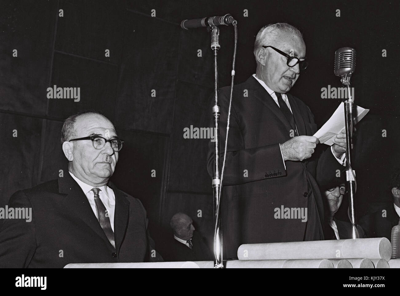 Levi Eshkol receiving Doctor Honoris Causa from the Hebrew University ...