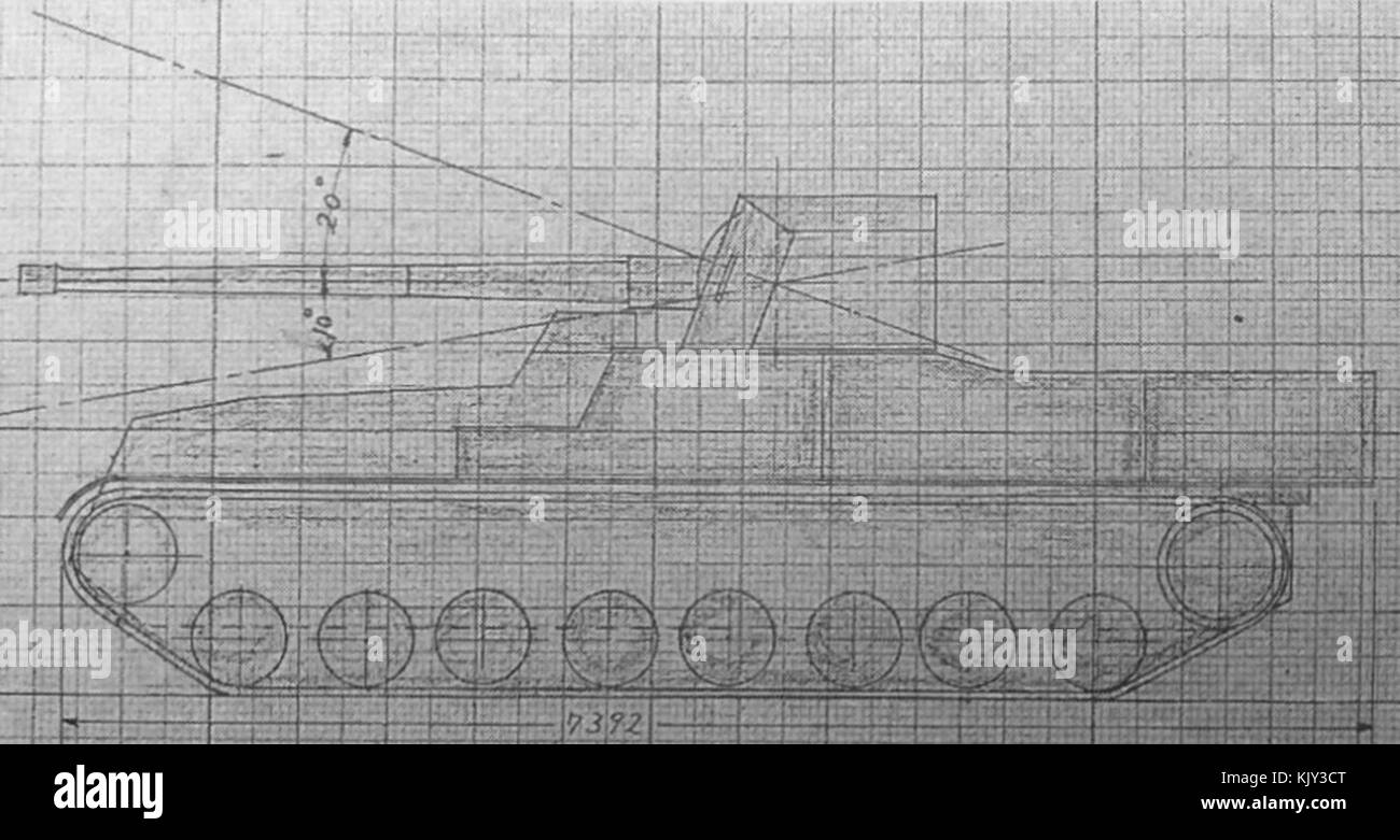 Experimental105mm anti tank self propelled gun Ka To 01 Stock Photo - Alamy