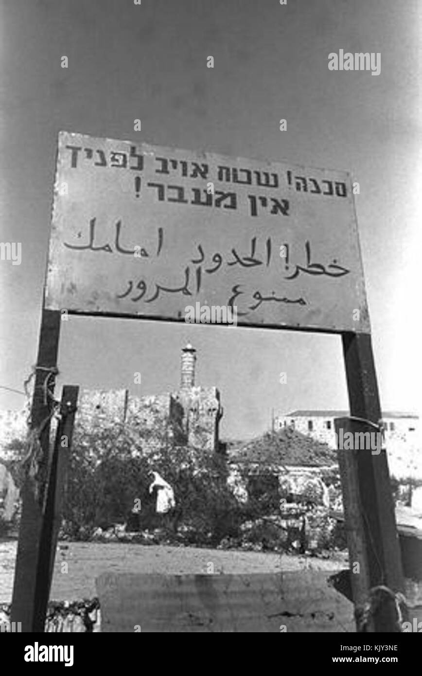 Jerusalem Border 1951 Stock Photo - Alamy