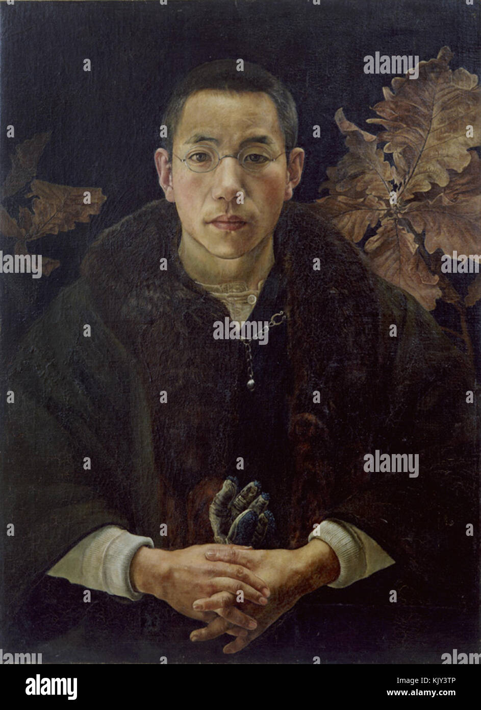 Kohno Michisei Self Portrait Stock Photo - Alamy