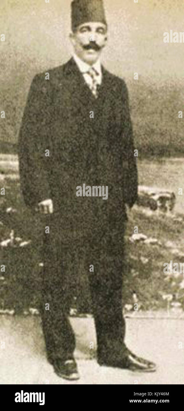 A historical portrait of Mehmed Atif Bey, an Ottoman official or figure ...