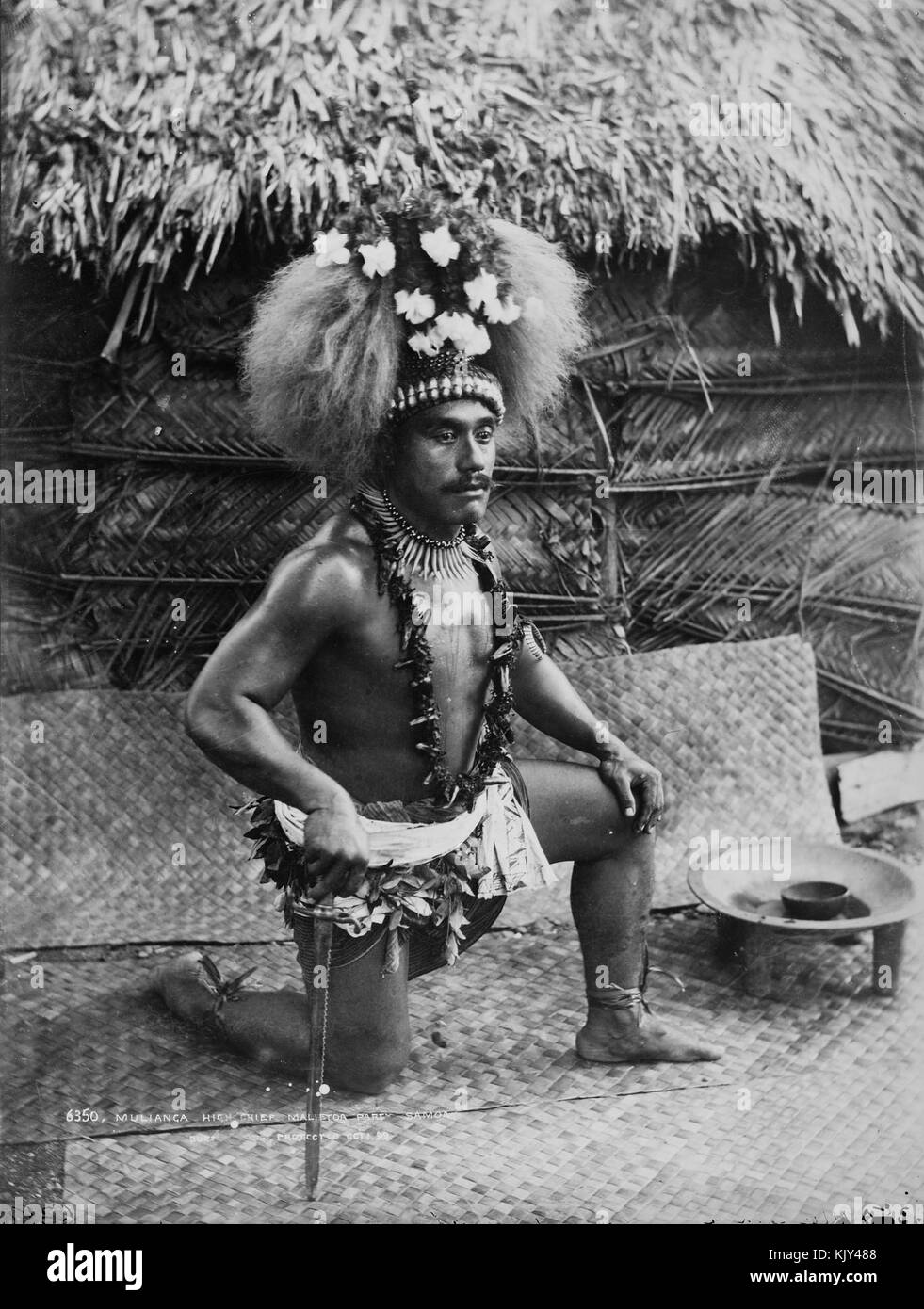 Mulianga, High Chief, Malietoa Party, Samoa Stock Photo - Alamy