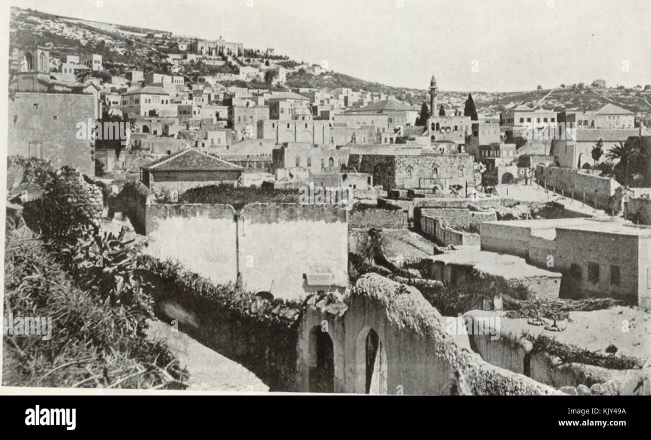 This early 20th-century photograph captures Nazareth around 1910 ...