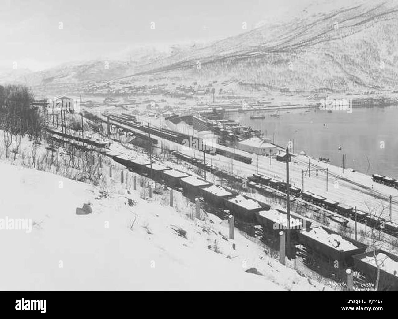 Ore trains at the Narvik Port Stock Photo - Alamy