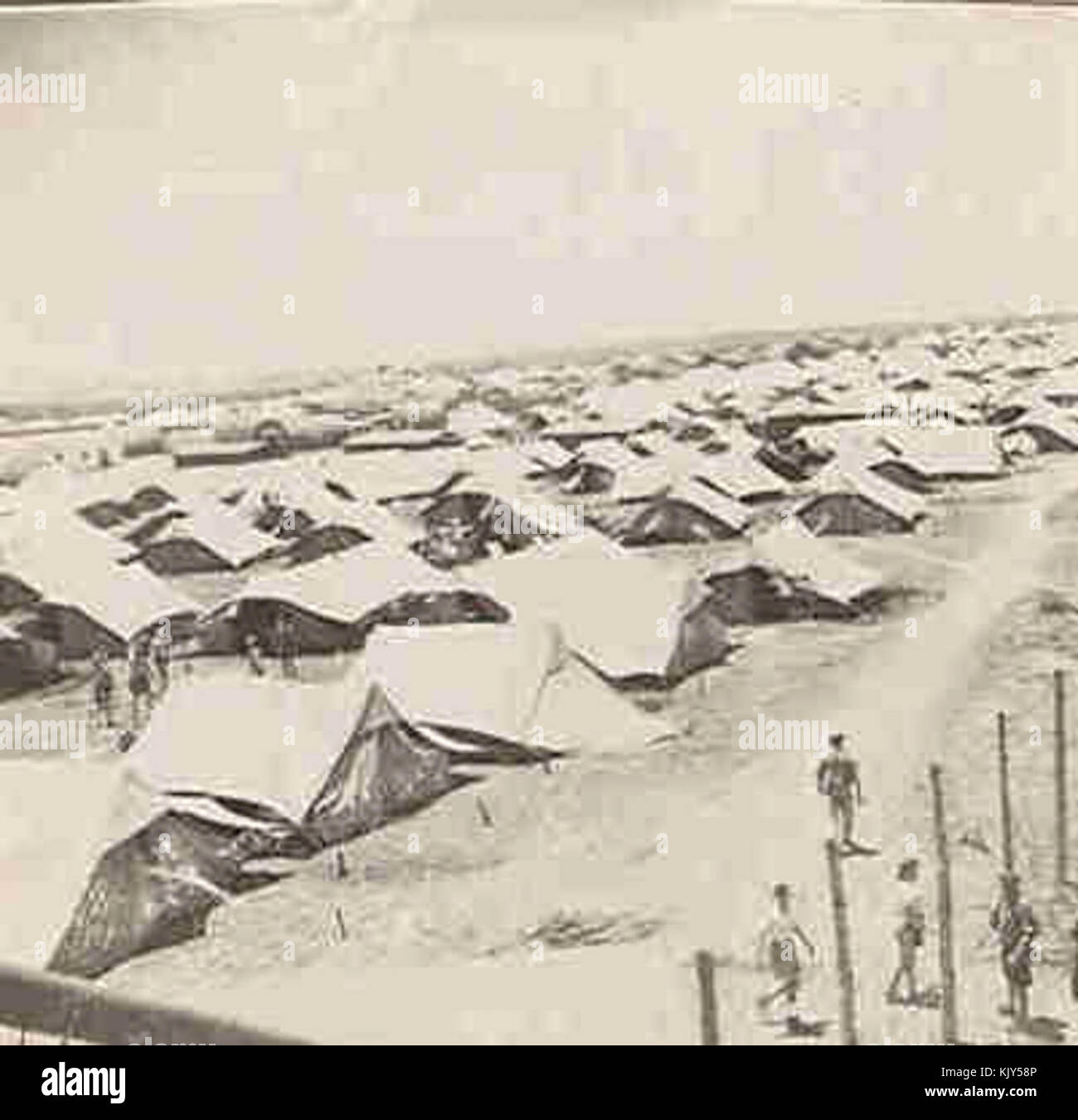 This photograph depicts the Cyprus deportation camps in Israel, used ...