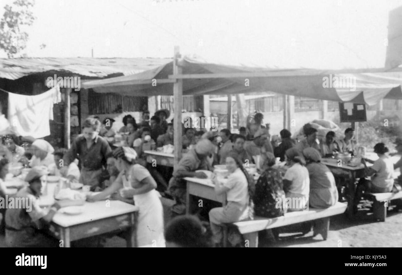 Israel 7369 Gan Samuel 1953 Temporary diningroom Stock Photo - Alamy
