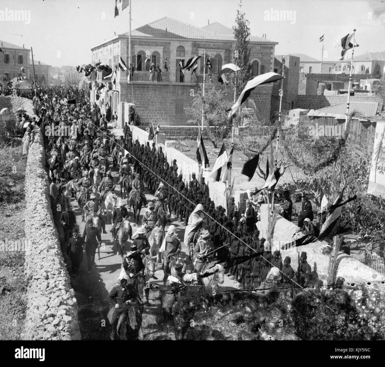 State visit to Jerusalem of Wilhelm II of Germany in 1898. General view ...