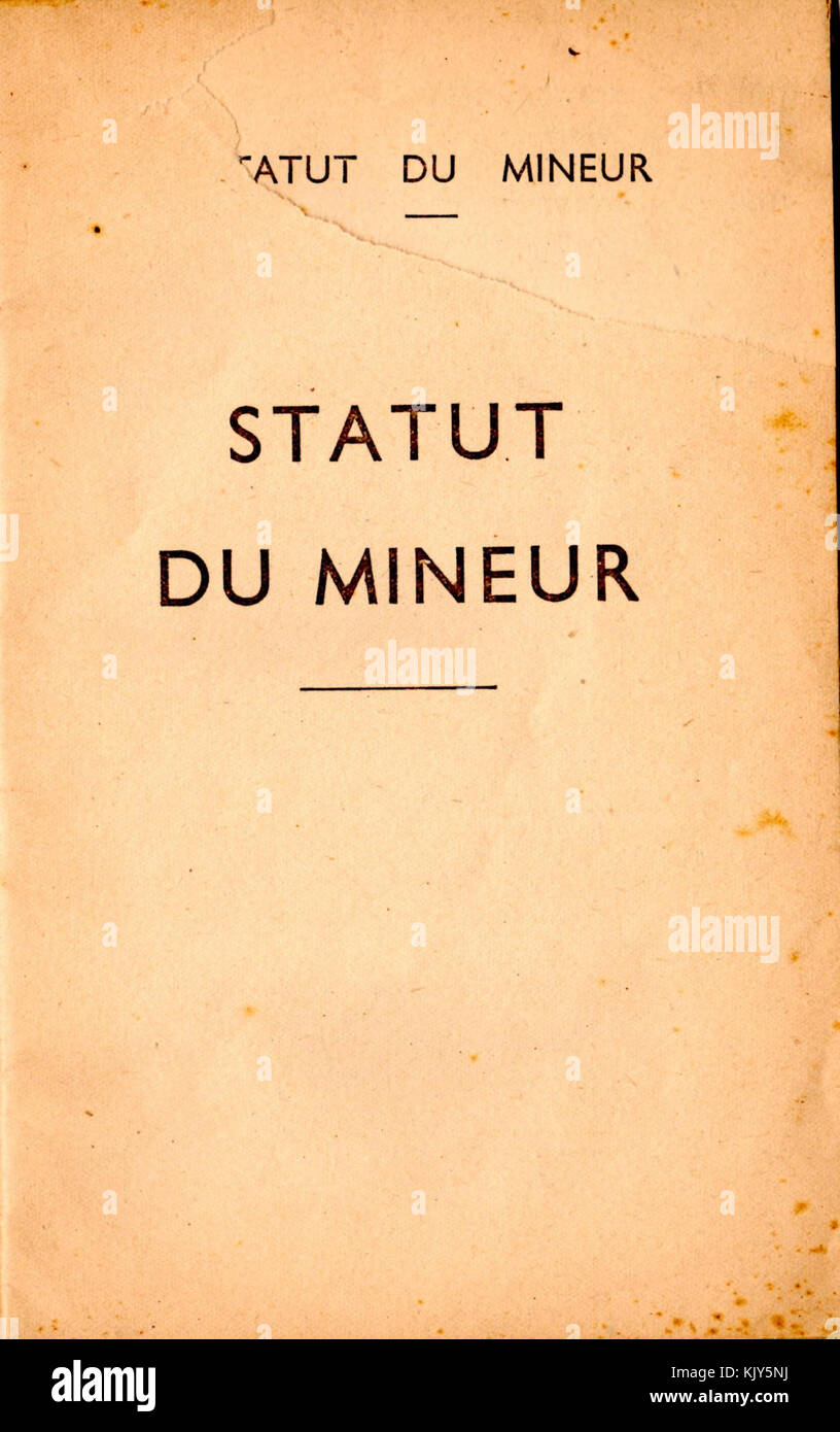 Statut du mineur (p01 Stock Photo - Alamy