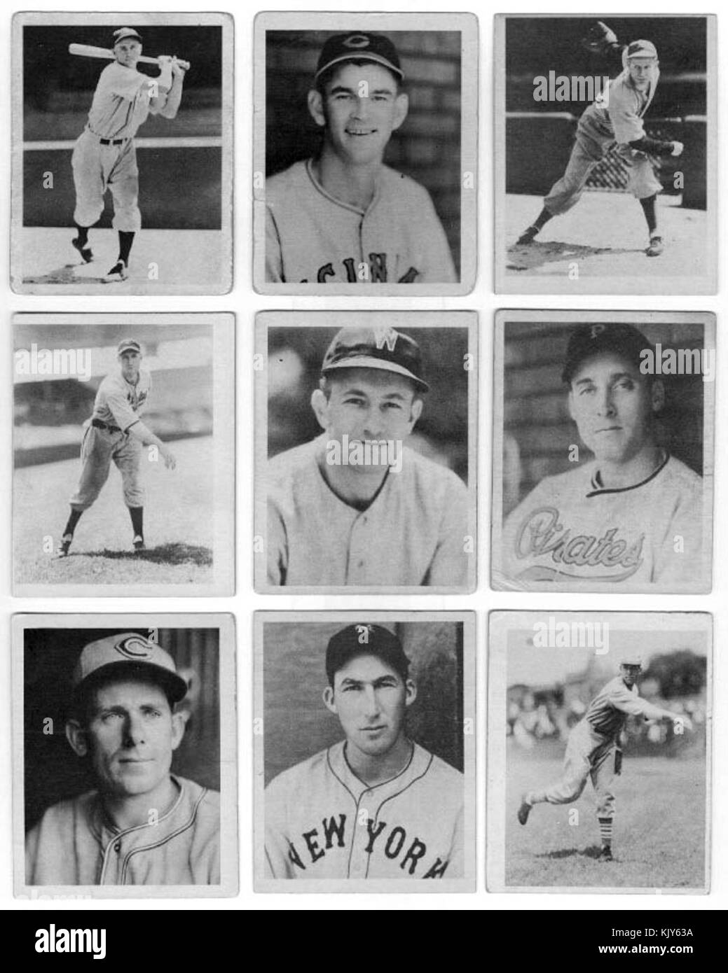 1939 Bowman Play Ball cards 1 Stock Photo - Alamy