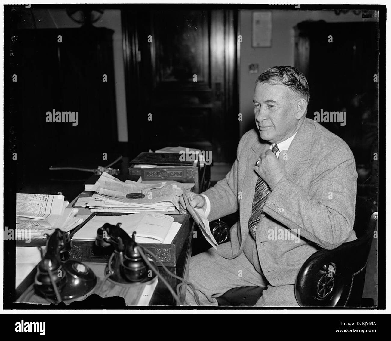 Alben Barkley, sitting Stock Photo - Alamy