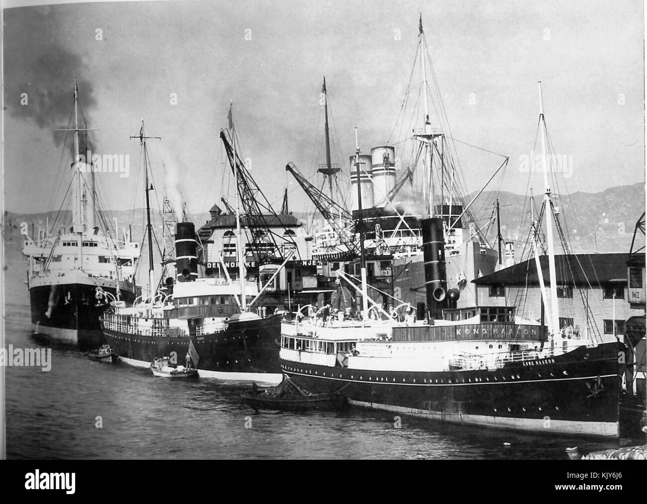 Dampskip i Bergen havn Stock Photo - Alamy