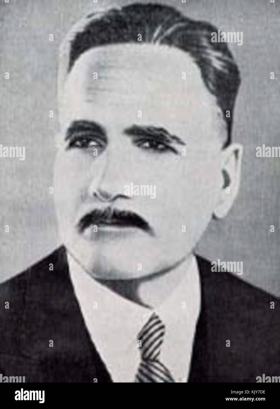 A photograph of Muhammad Iqbal, taken in 1933, showing the prominent ...