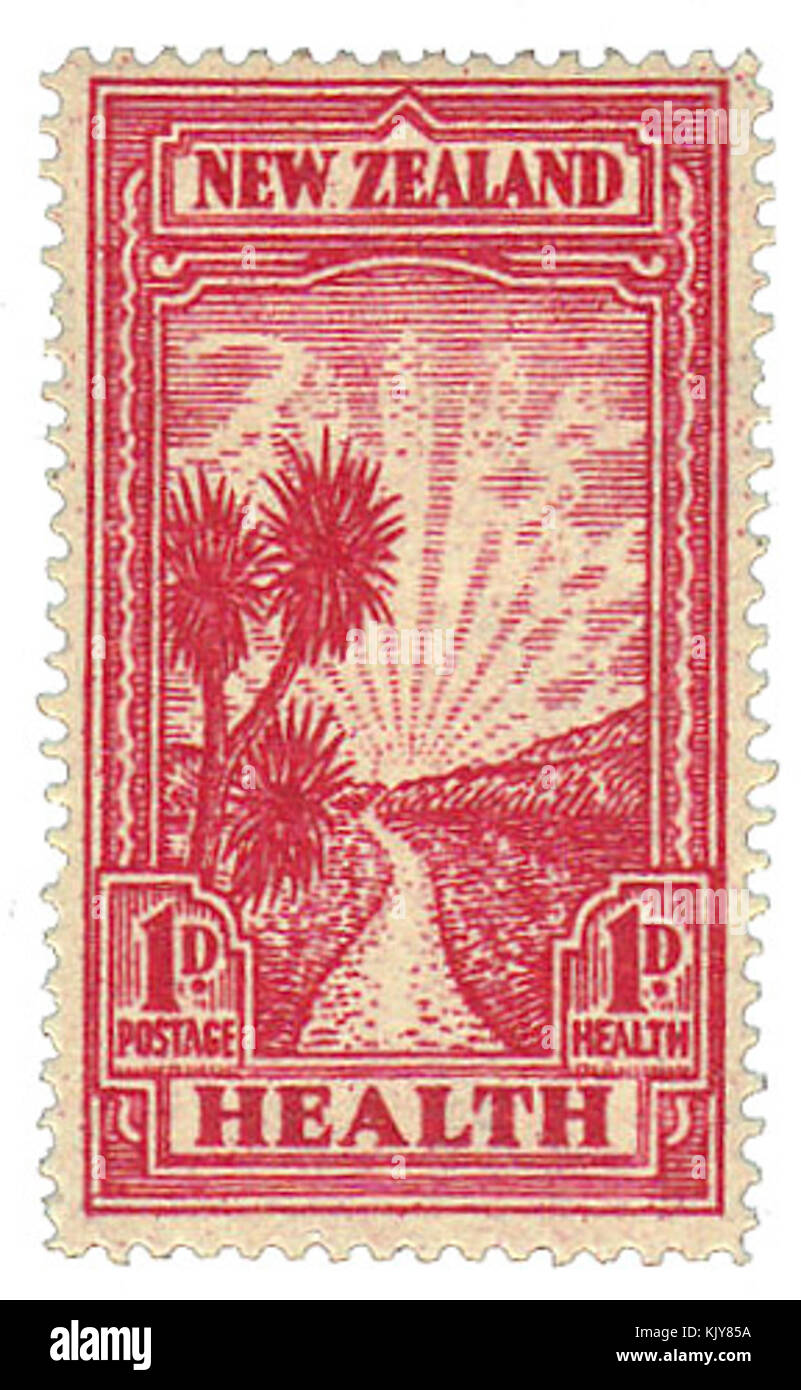 NewZealand Stamp 1933 Health Stock Photo - Alamy