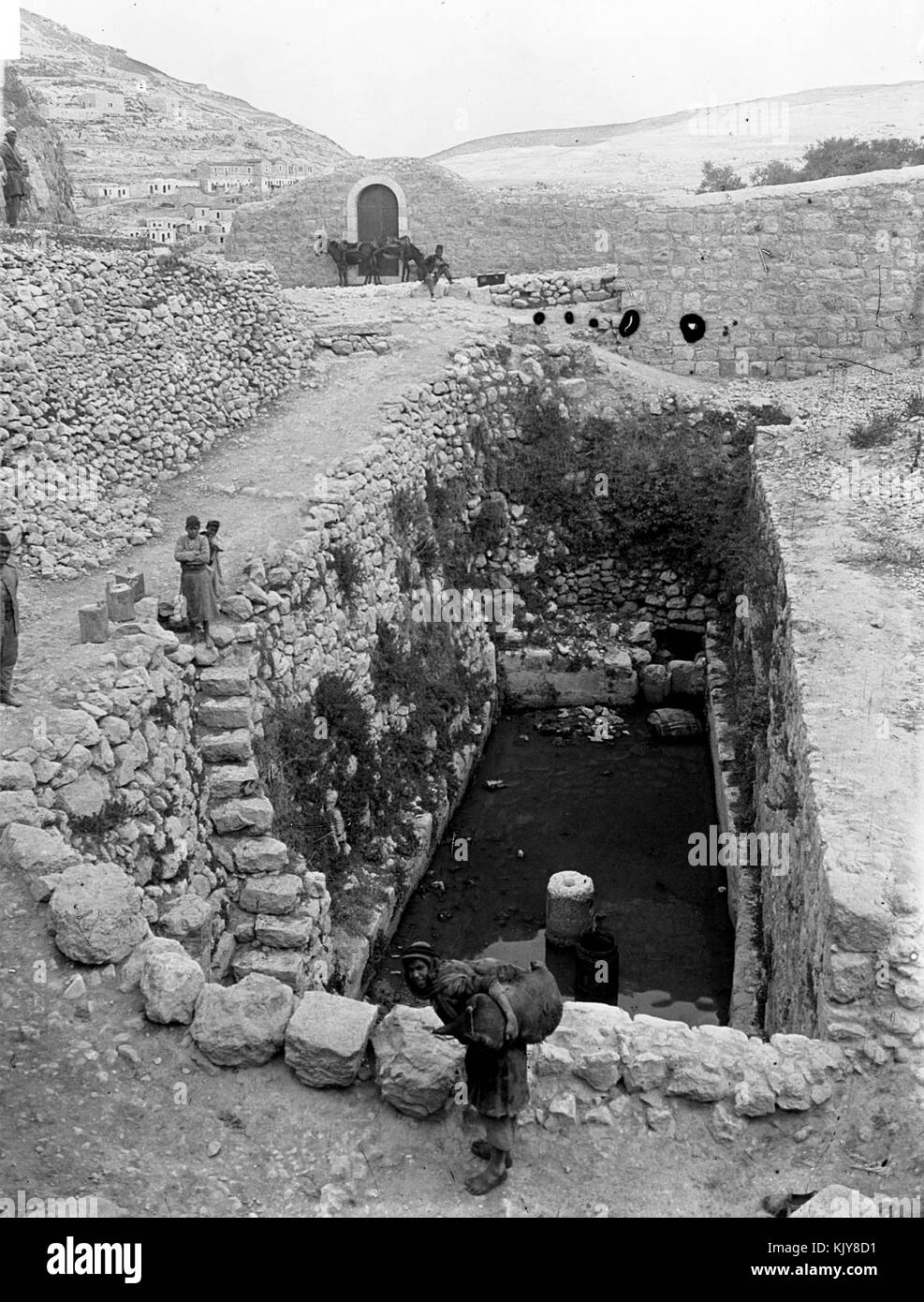 Pool of Siloam between 1934 and 1939. matpc.04245. right Stock Photo ...