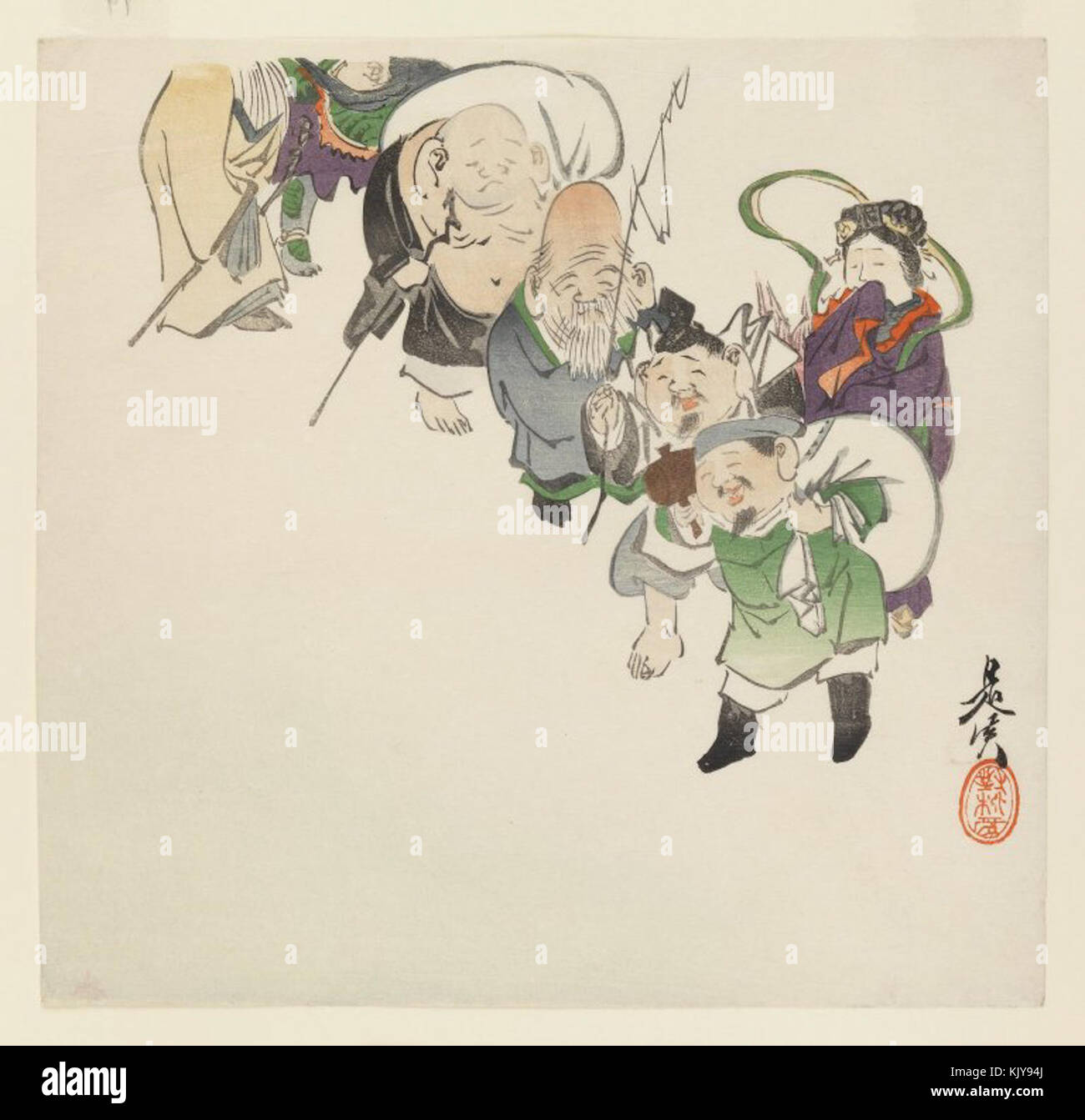 Seven Gods of Good Luck Stock Photo - Alamy