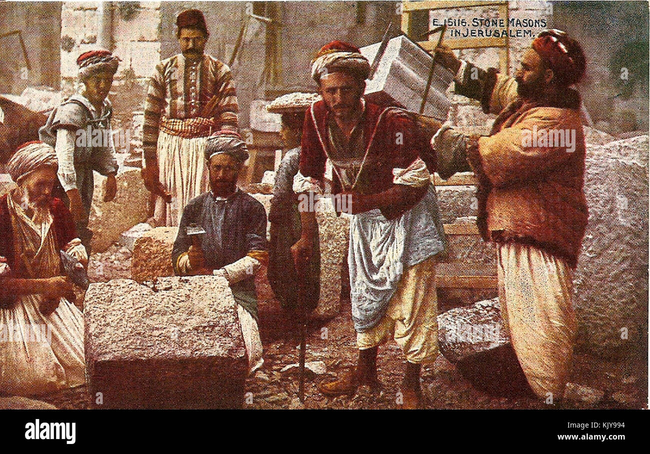Stonecutters in Jerusalem Stock Photo - Alamy