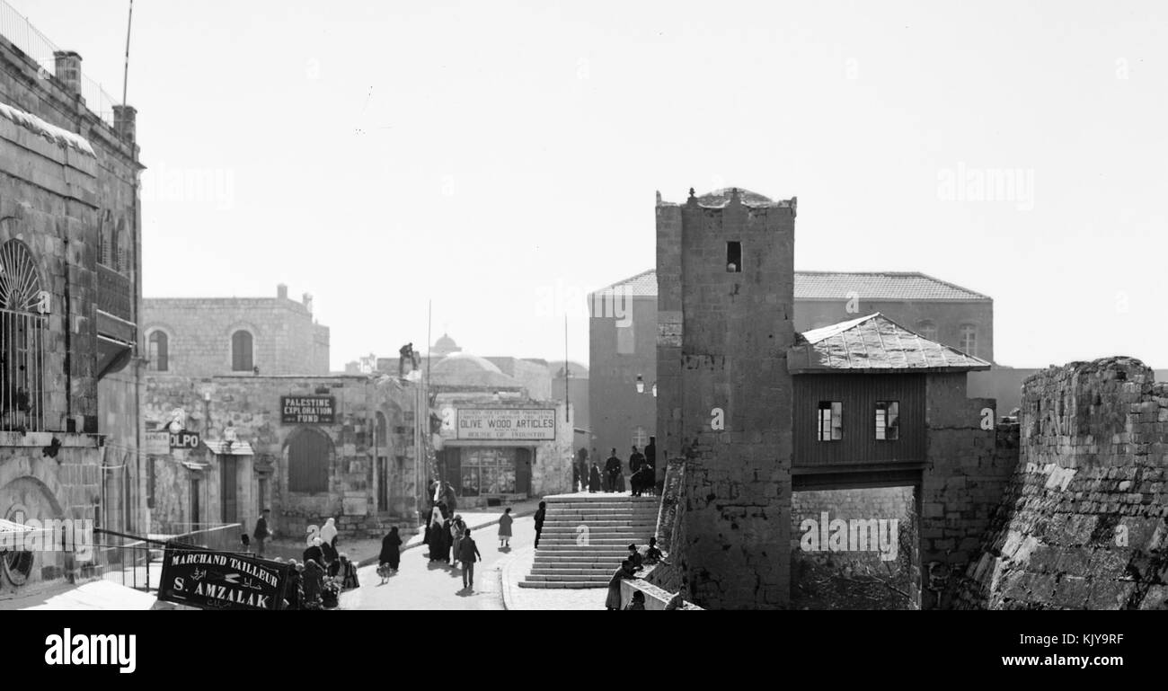 Jerusalem. Square facing David's Tower. matpc.06550.II Stock Photo - Alamy