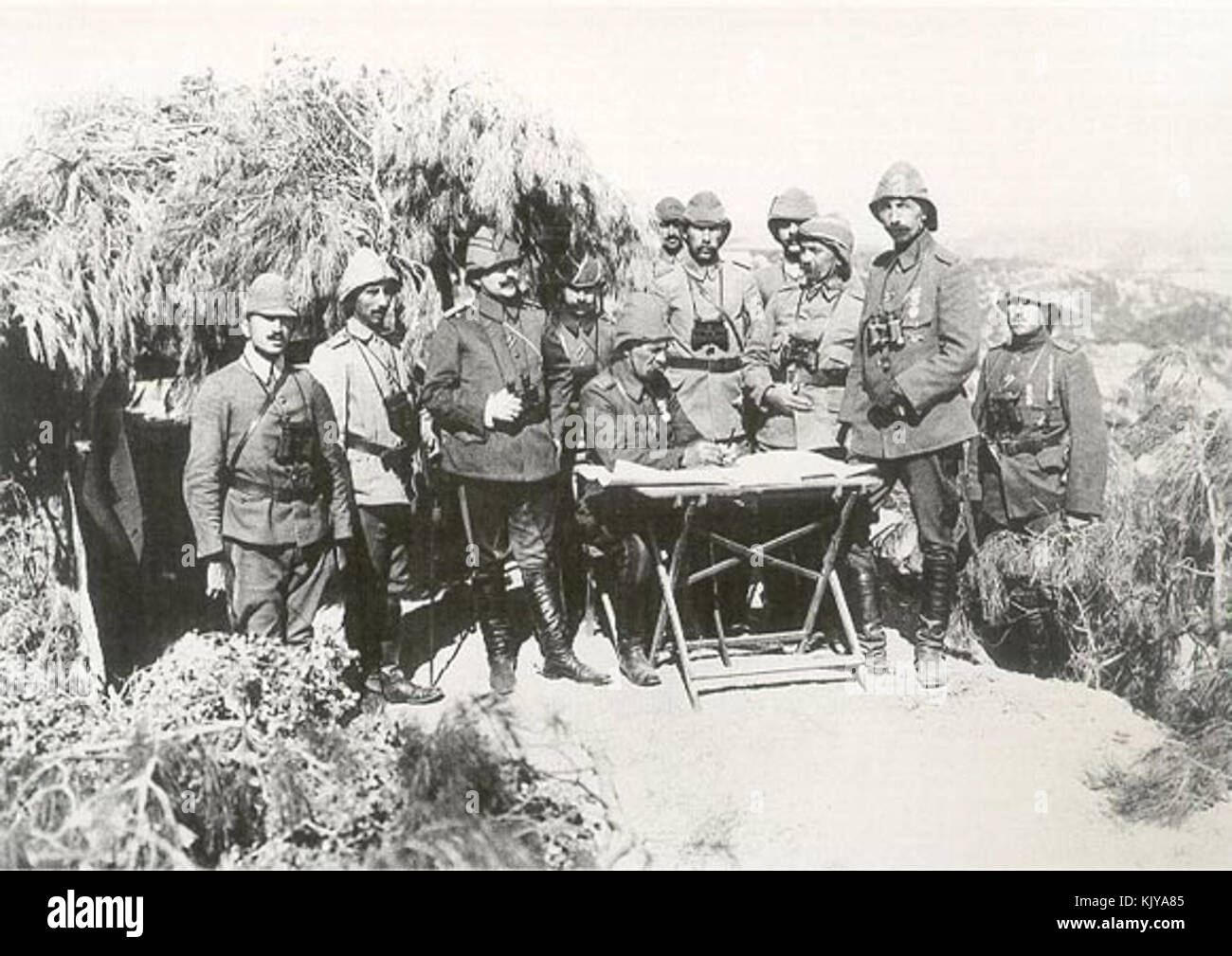 Commanders of the Ottoman III Corps at the Gallipoli Front Stock Photo ...