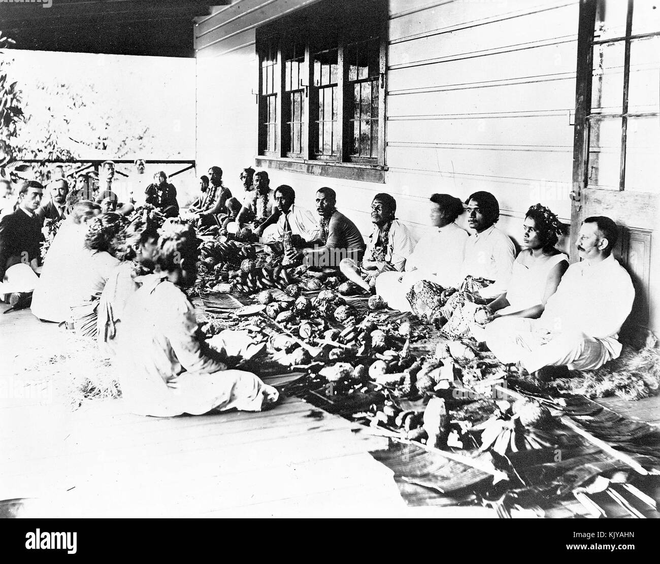 Feast at Robert Louis Stevenson's House, Vailima, Samoa Stock Photo - Alamy