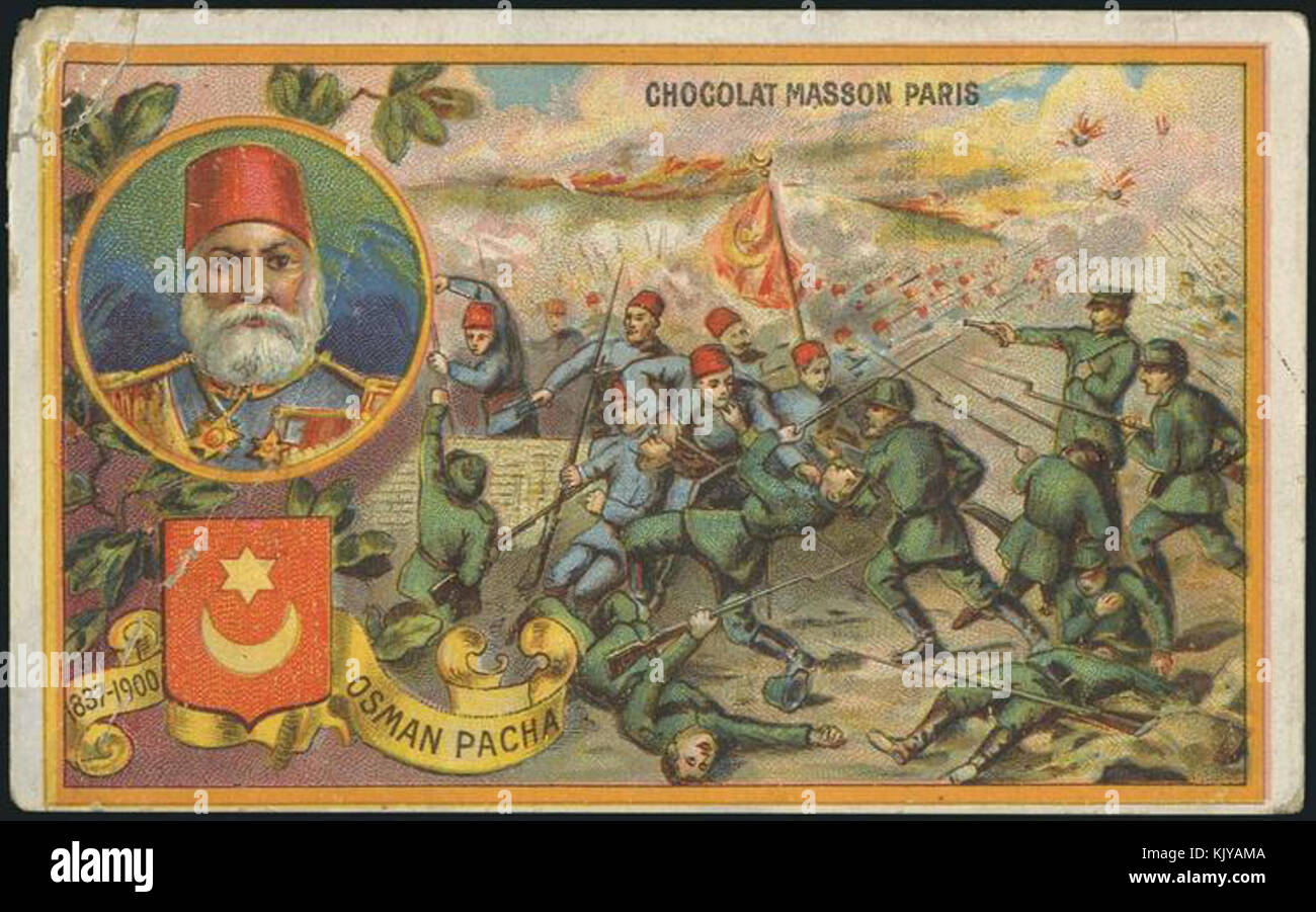 Osman Pasha Commemorative Postcard 1900 Stock Photo - Alamy