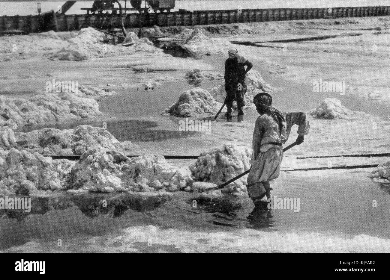 The Dead Sea, potash recovering, 1938 Stock Photo - Alamy