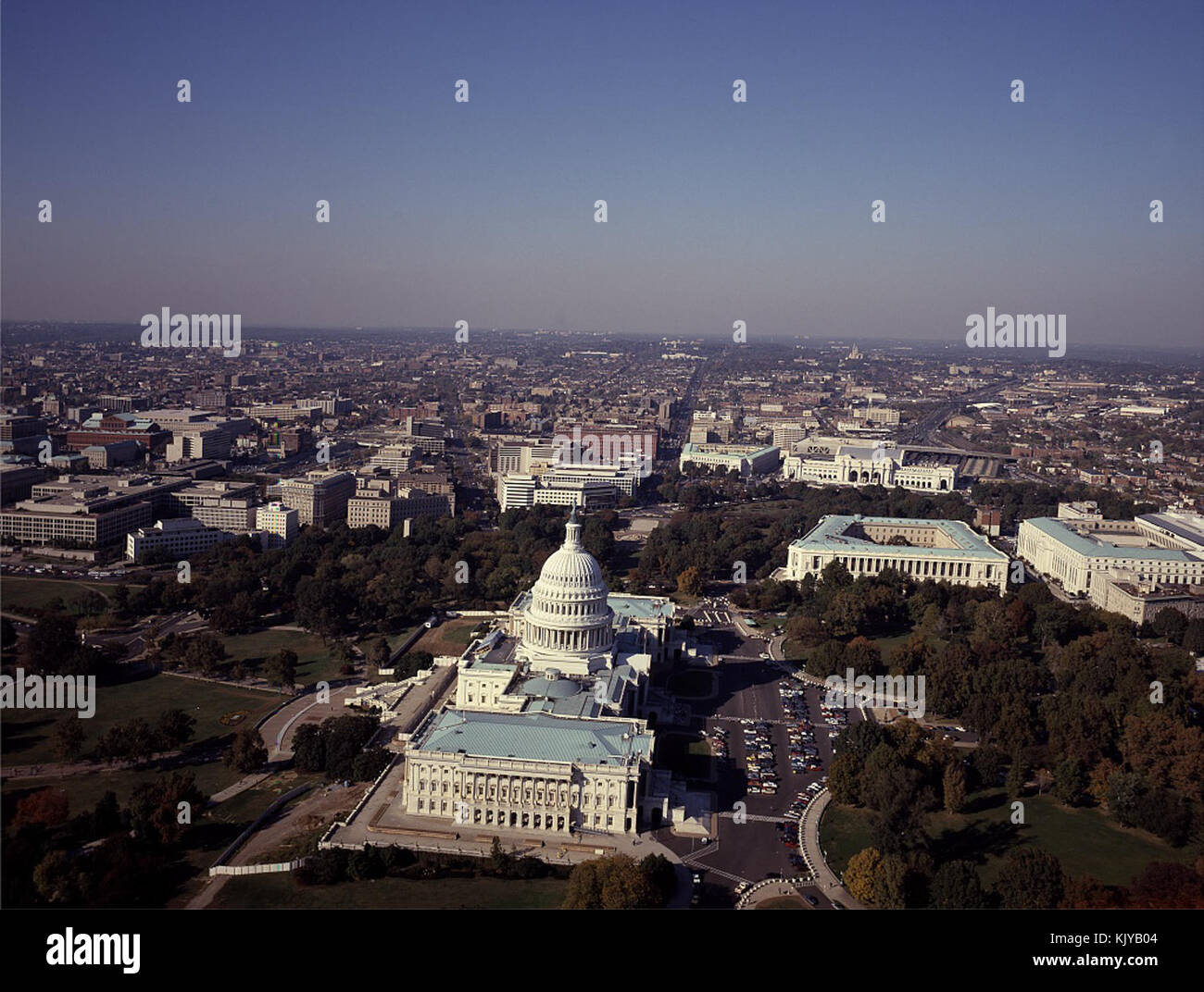 Aerial view from above the U.S. Capitol17374v Stock Photo - Alamy