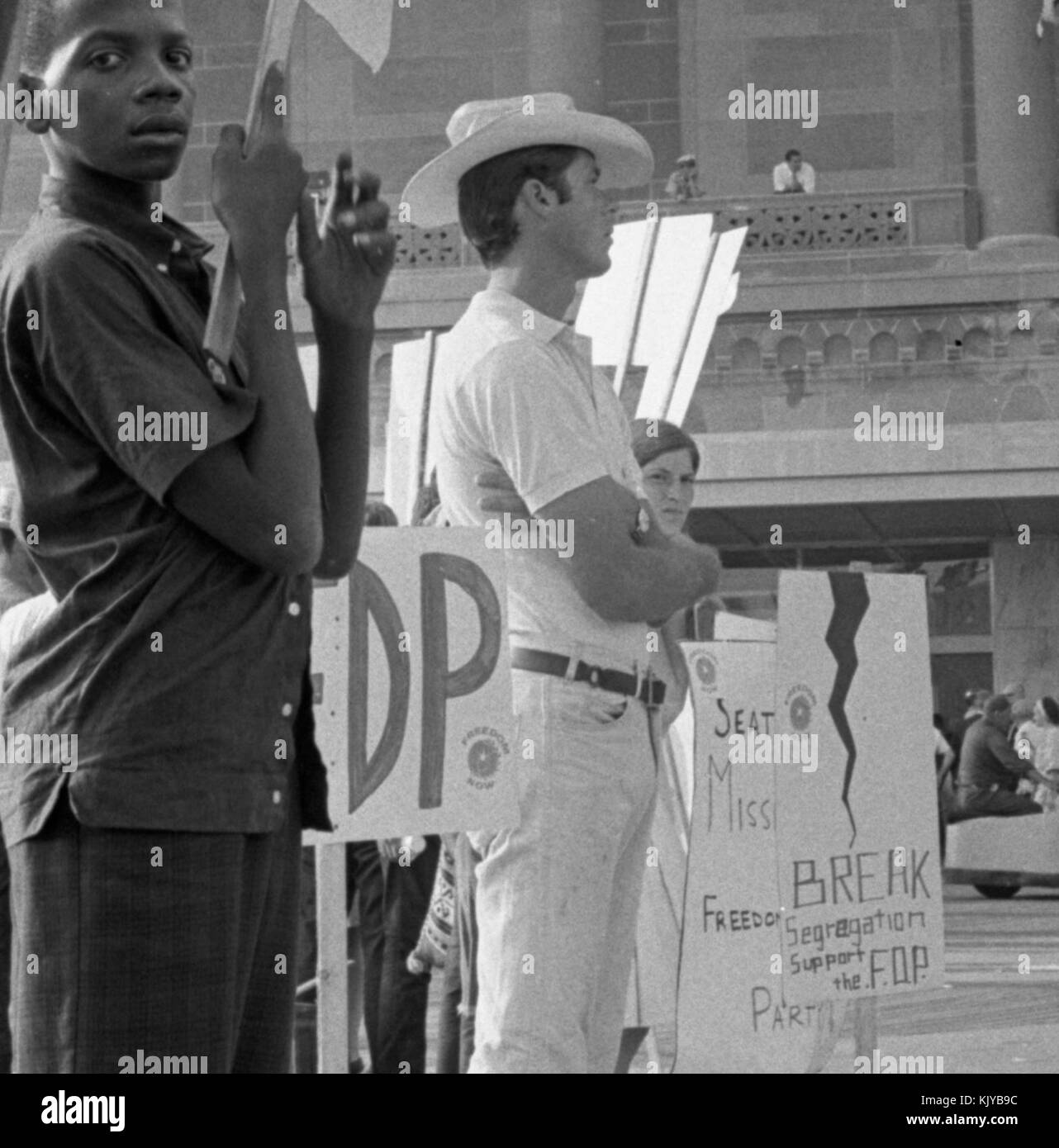 African American and white supporters of the Mississippi Freedom ...