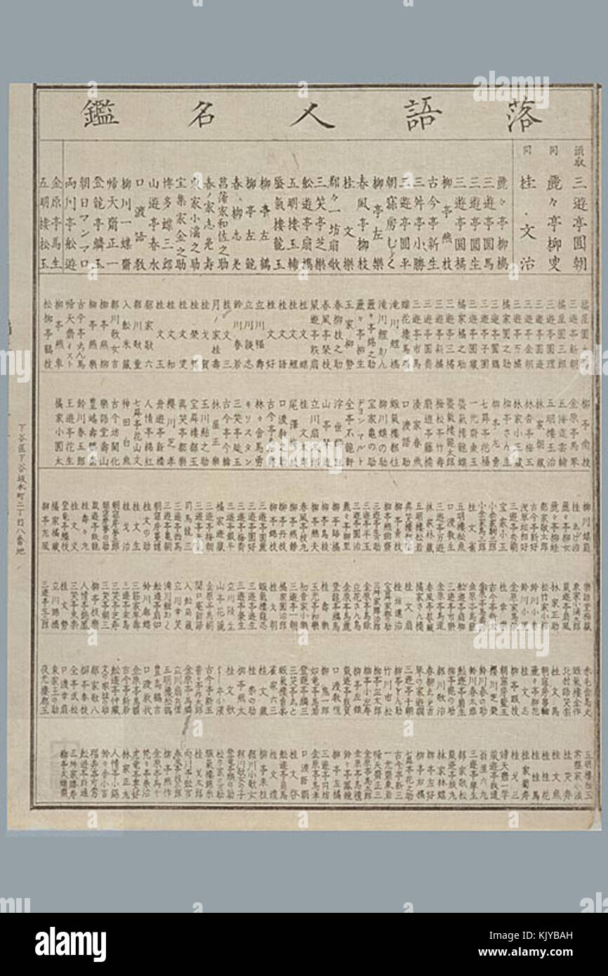 Edo period rakugo hi-res stock photography and images - Alamy