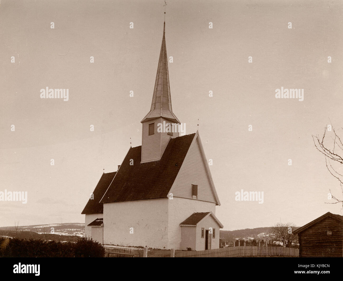 Frogner kirke, gamle, Akershus Riksantikvaren T036 01 0094 Stock Photo ...