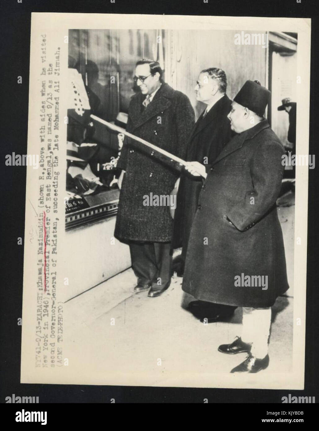 Khwaja Nazimuddin was named as the second Governor General of Pakistan ...
