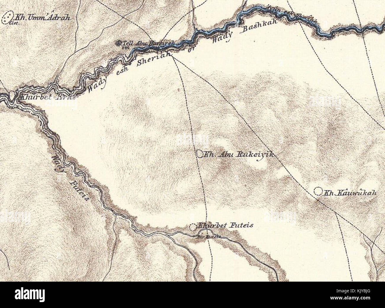 PEF Map Khurbeit Futeis Stock Photo - Alamy