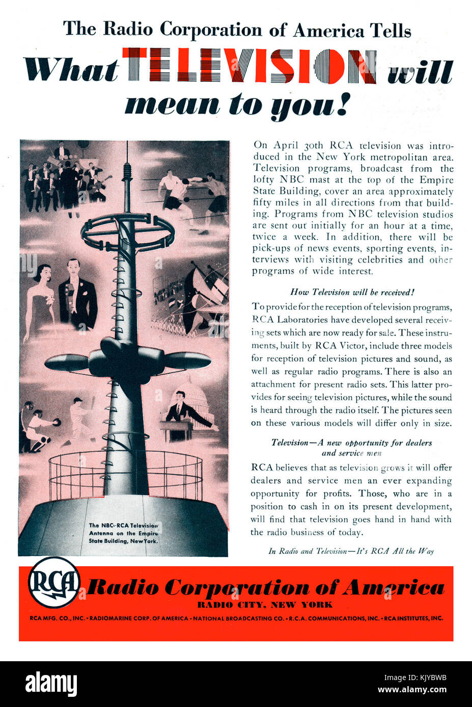 Rca television 1939 hi-res stock photography and images - Alamy