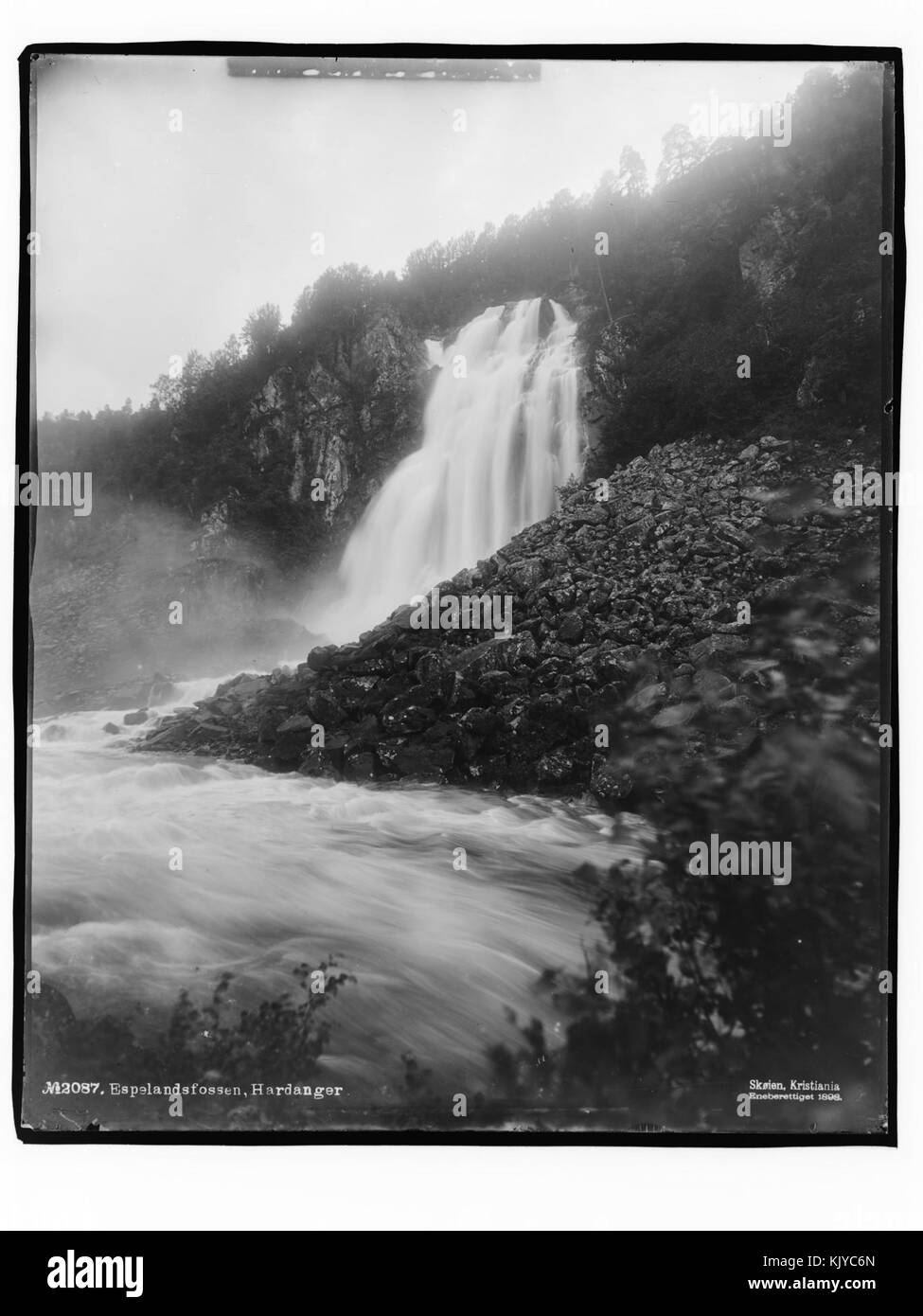Espelandsfossen, Hardanger NB MS G4 0689 Stock Photo - Alamy