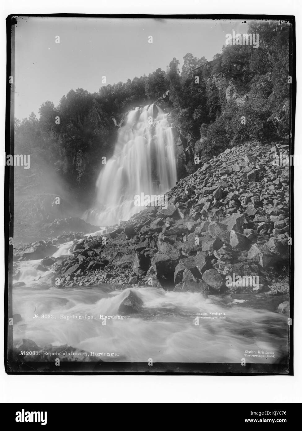 Espelandsfossen, Hardanger NB MS G4 0699 Stock Photo - Alamy