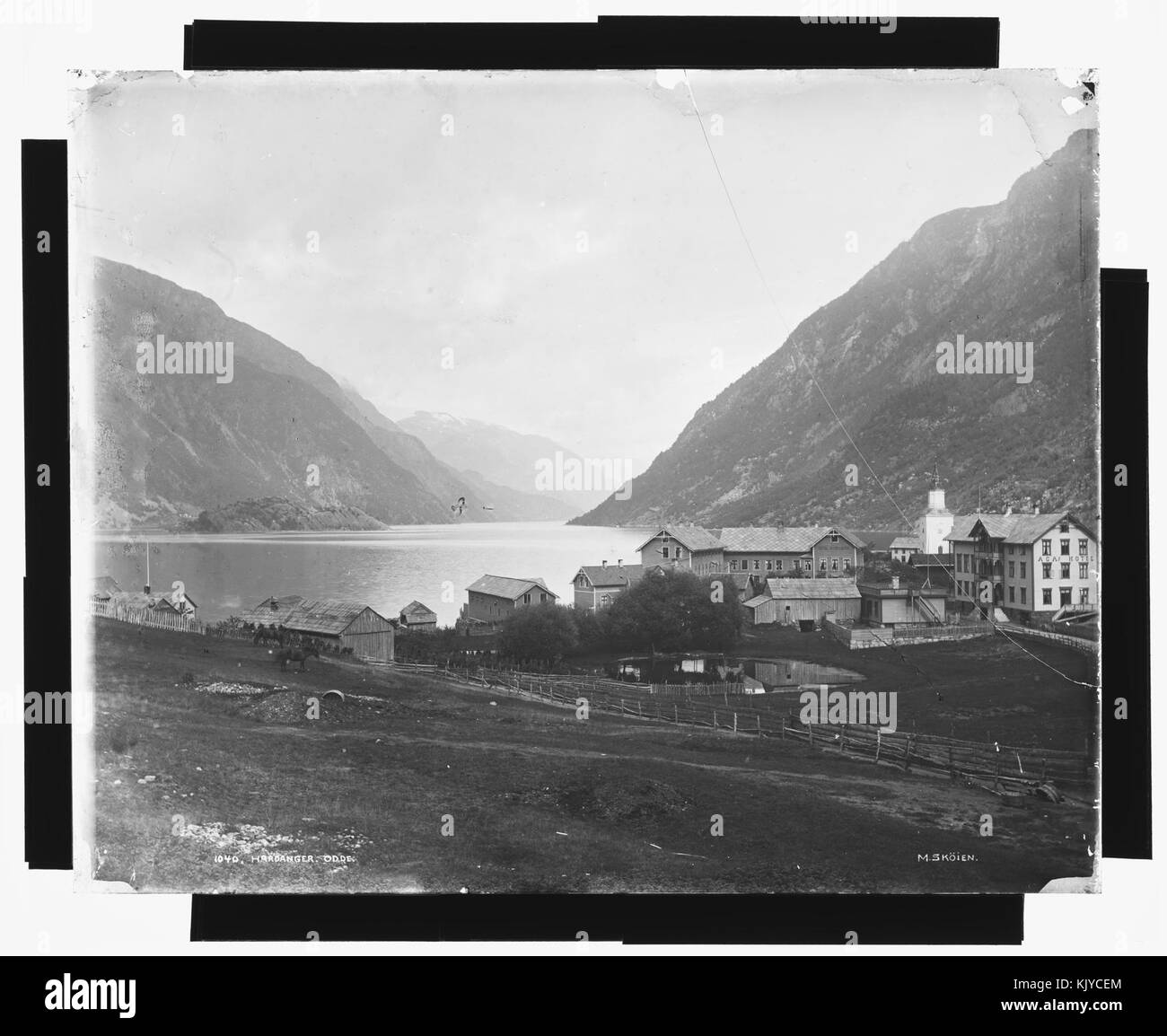 This photograph depicts the picturesque Hardanger region, with views of ...