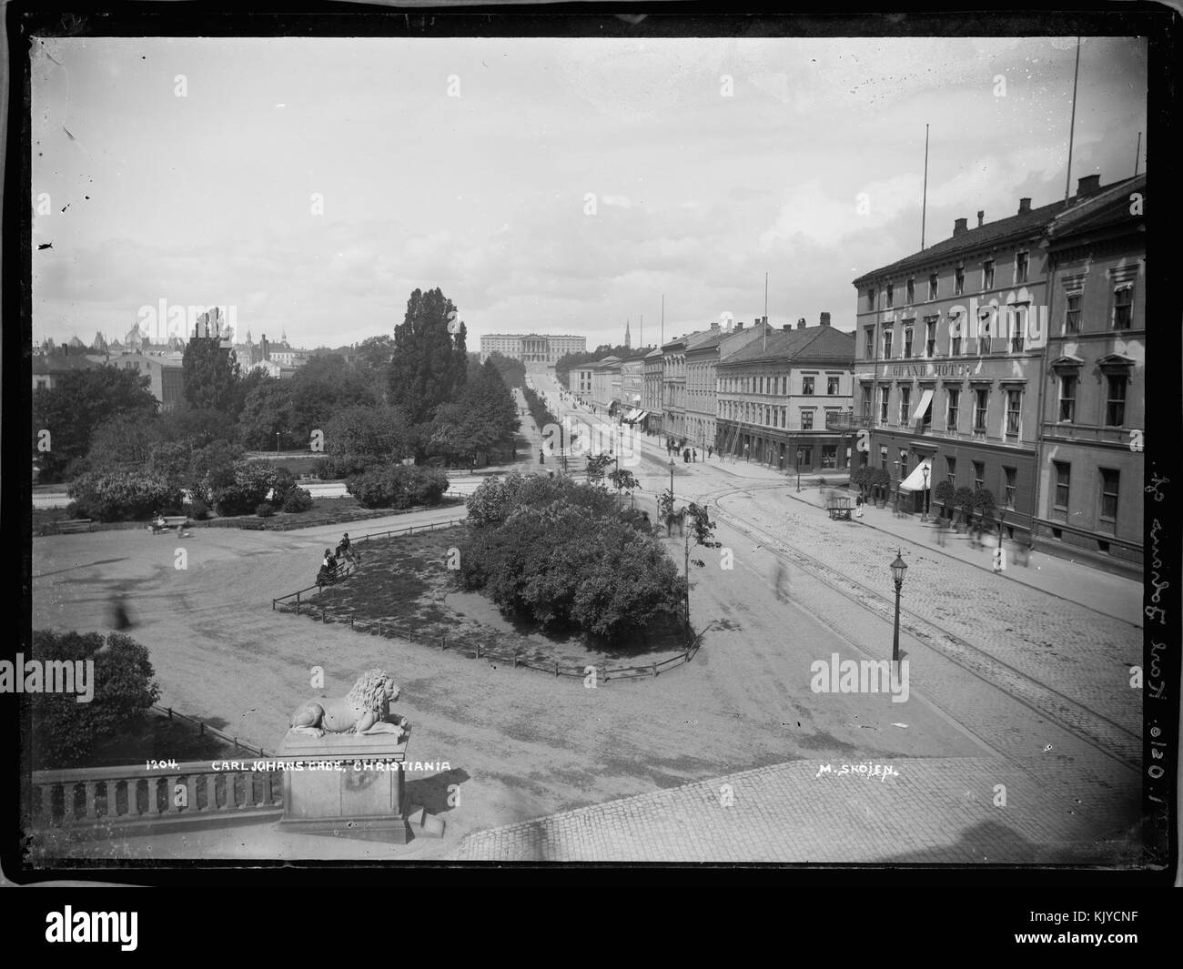 Karl Johans gate, Oslo NB MS G3 0056 Stock Photo - Alamy