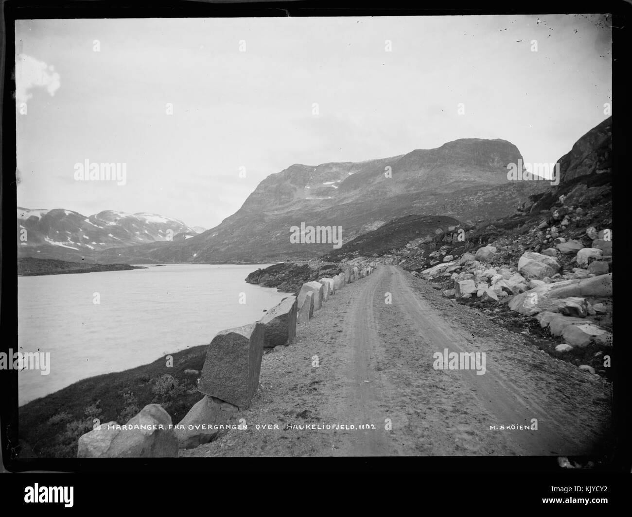 Hardanger fra overgangen over Haukelifjeld NB MS G3 0076 Stock Photo ...