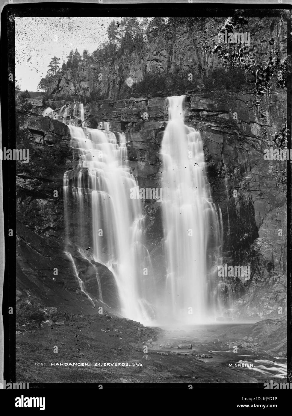 Hardanger Skjervefos NB MS G3 0074 Stock Photo - Alamy