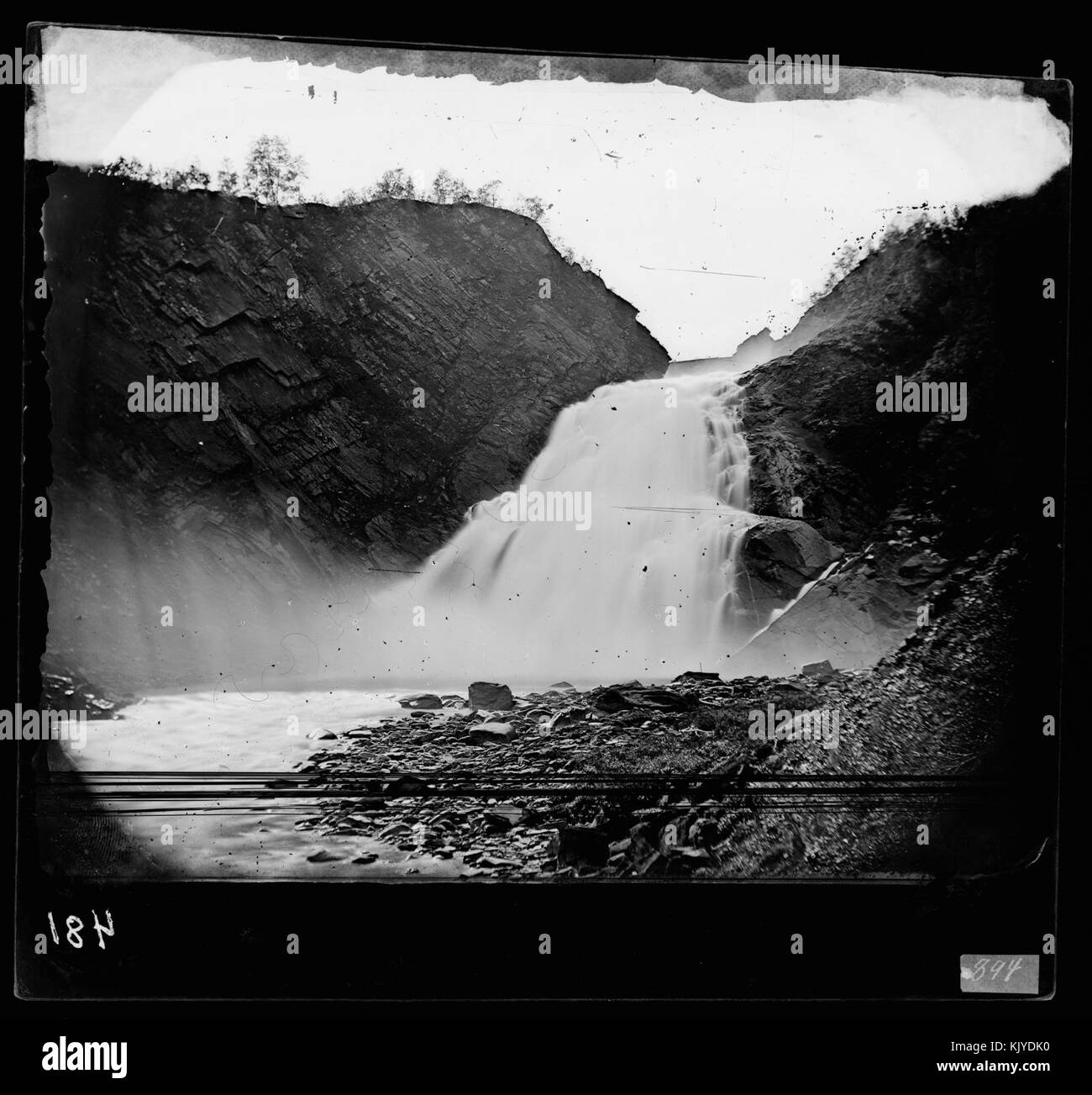 A photographic representation of Stormdalsfossen, a waterfall in Norway ...