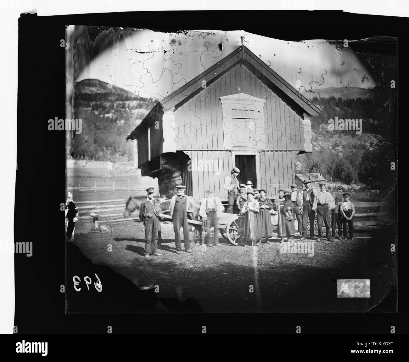 Traditional historic norwegian buildings Black and White Stock Photos ...