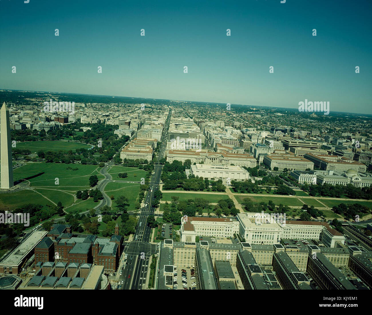 Aerial view looking north across National Mall 16059v Stock Photo - Alamy