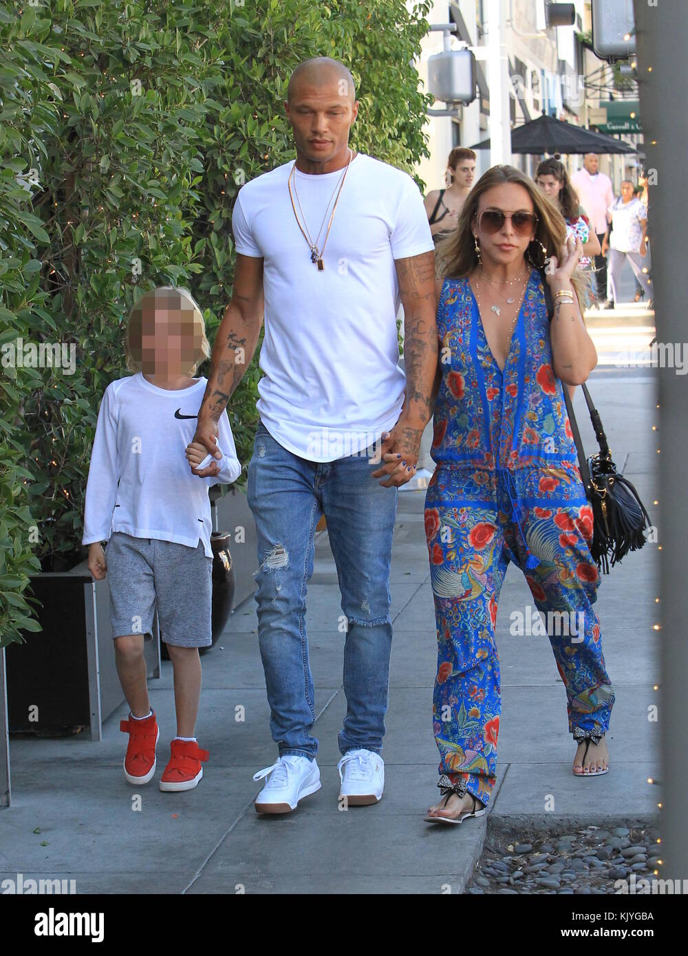 Jeremy Meeks and his girlfriend Chloe Green shopping in Beverly Hills ...