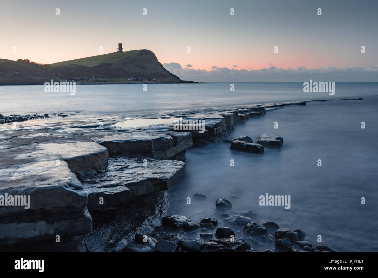 Sunrise at Kimmeridge Bay Stock Photo - Alamy