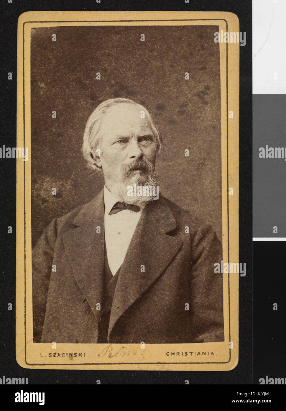 A portrait of an unidentified older man, taken around 1875. The ...
